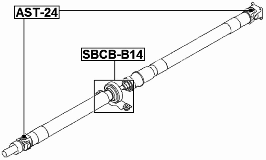 Center Bearing Support Febest SBCB-B14 OEM 27111-AJ111 | eBay
